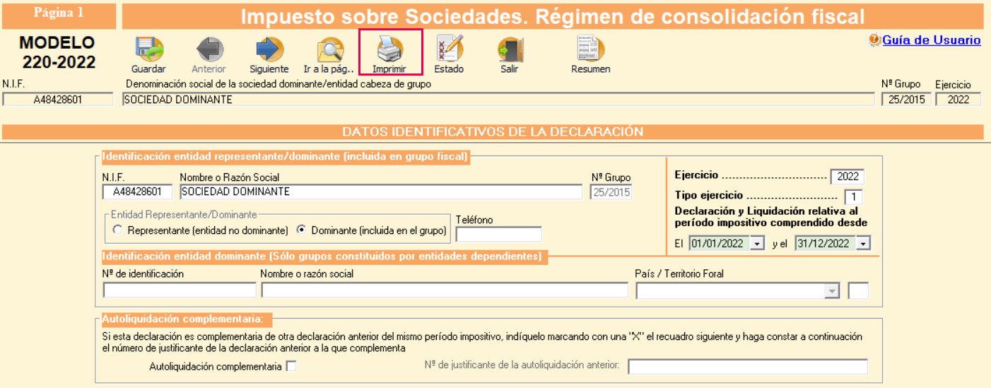 Modelo 220. Cómo generar la presentación telemática