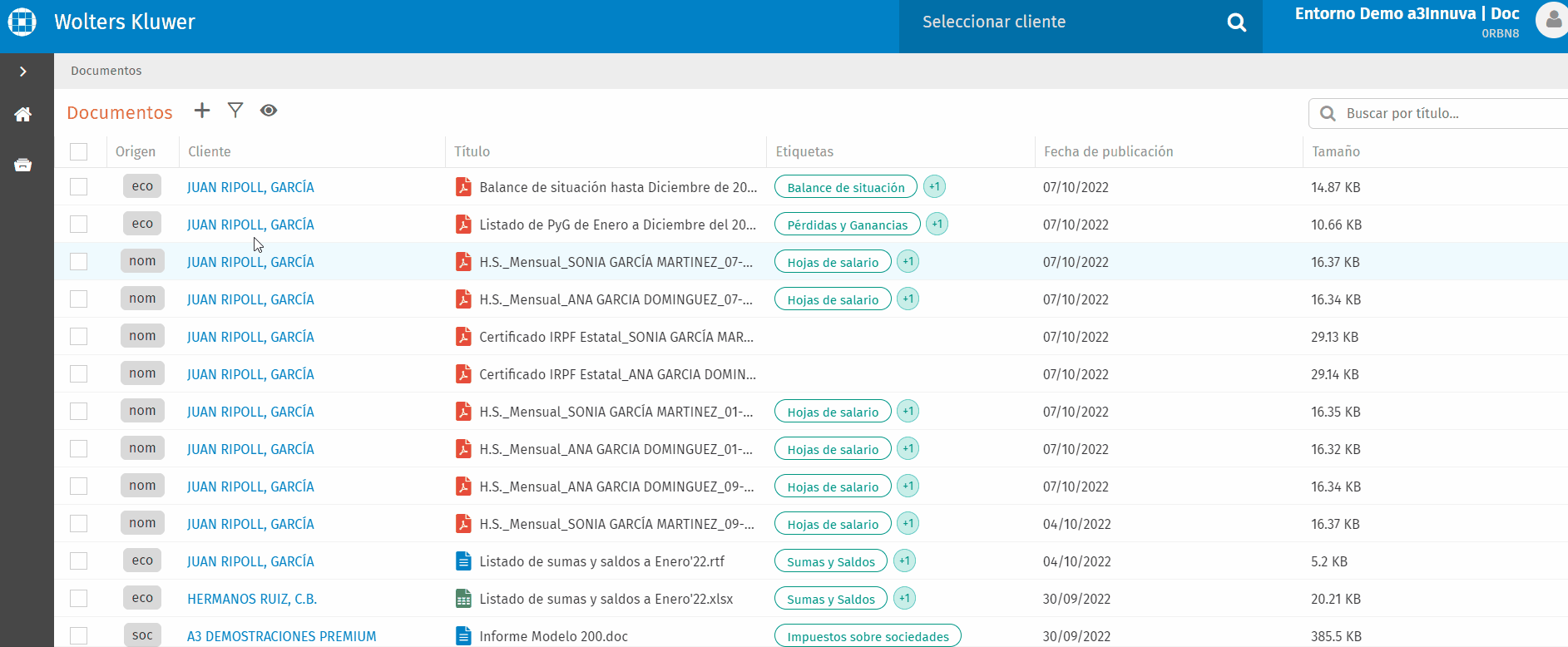 Cómo subir documentos