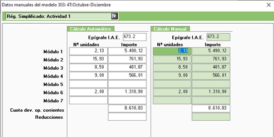 Modelo 303. Errores de validación en Estimación Objetiva