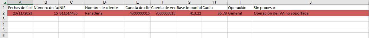 Al importar un Excel, finaliza con errores en la columna "Sin procesar"