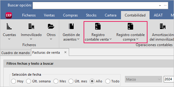 Registro contable (antigua factura contable)